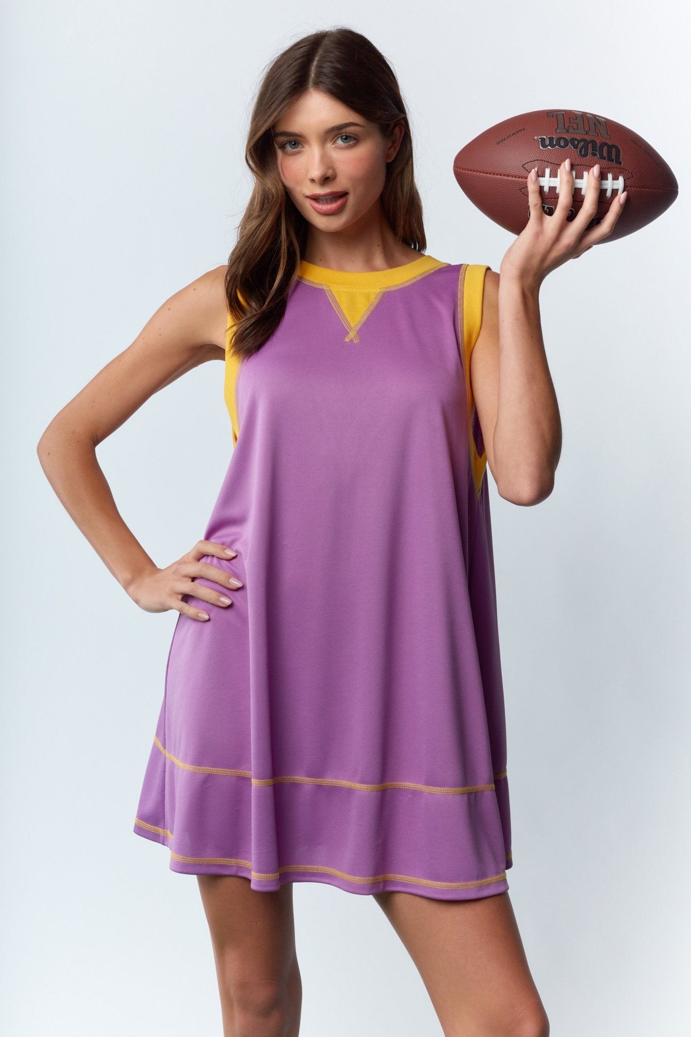 PREORDER Purple & Gold Game Day Dress