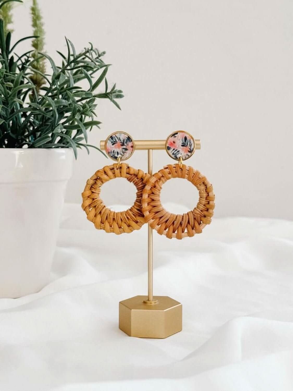 Rattan Hoops with Printed Clay Insert